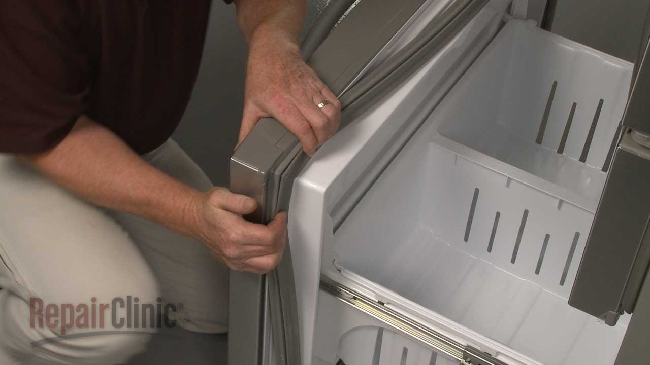 How To Disassemble Lower Whirlpool Refrigerator Freezer Door?